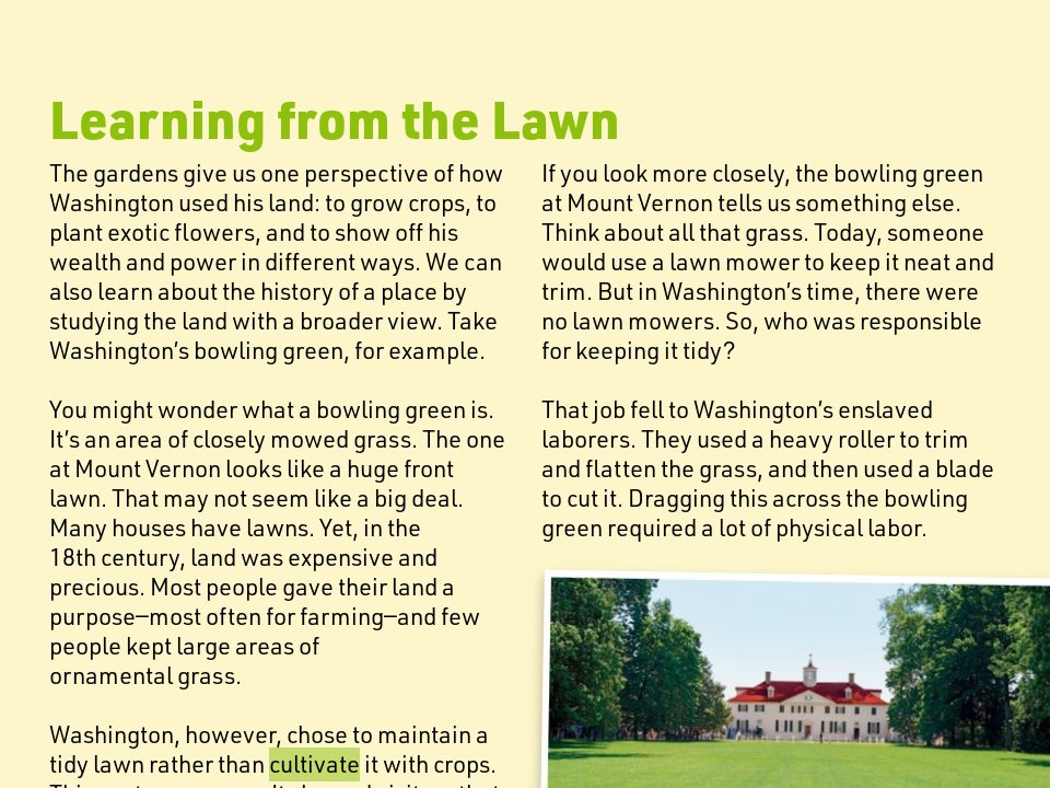 Learning from the Lawn & Learning from the Land - Digging Up History ...