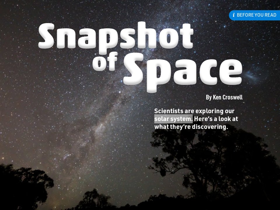 Snapshot of Space - Adventurer March 2020