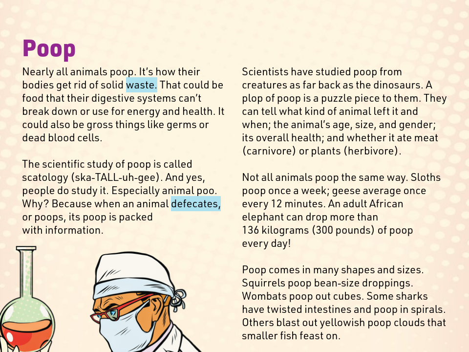 Poop & Poop With a Purpose - The Scoop on Poop - Adventurer May 2019
