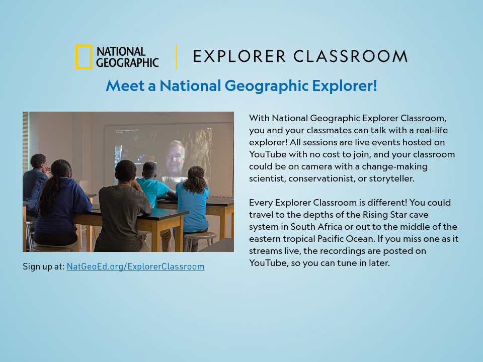 Explorer Classroom - Pathfinder March 2019