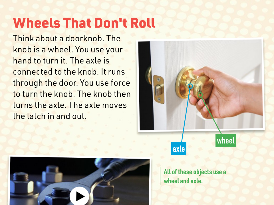 Wheels That Don't Roll, Wheels and Axles Can Be Fun and Going Along for ...